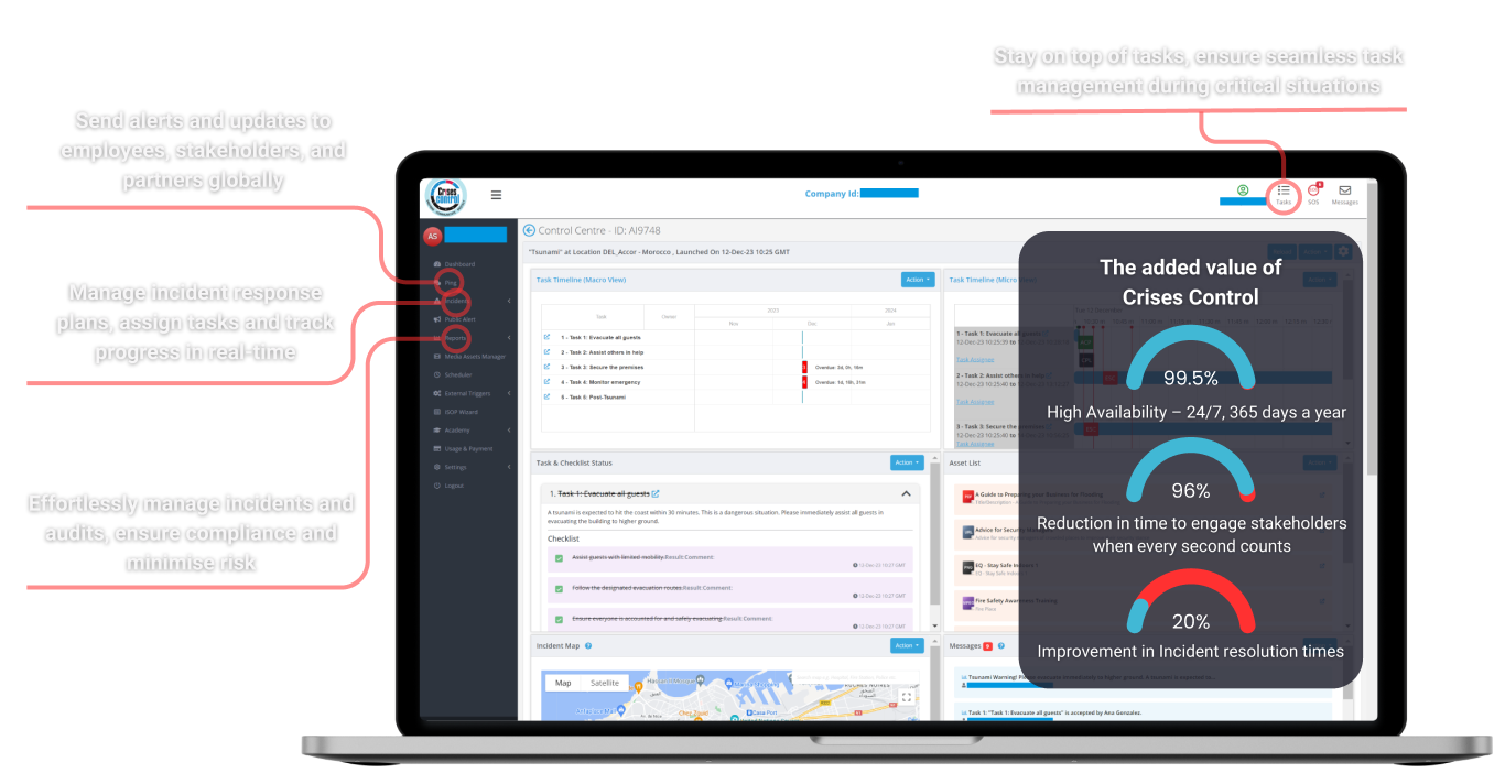 Enterprise Critical Event Management SAAS platform
